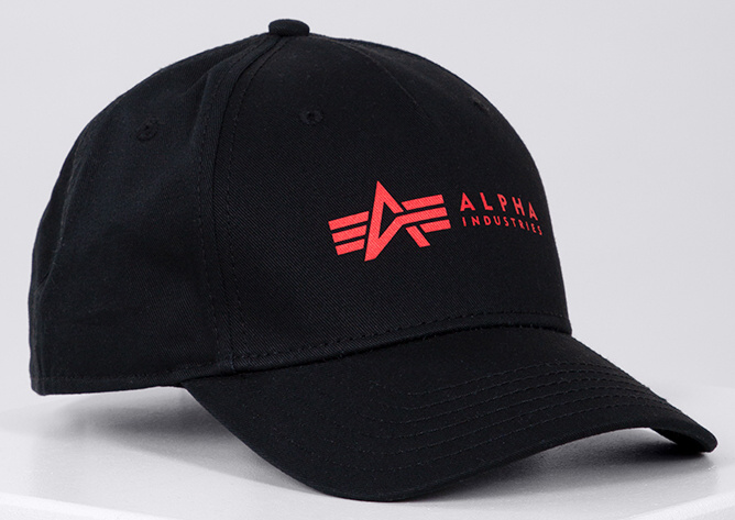 ALPHA INDUSTRIES Šiltovka Alpha Cap - black / red | Muničák