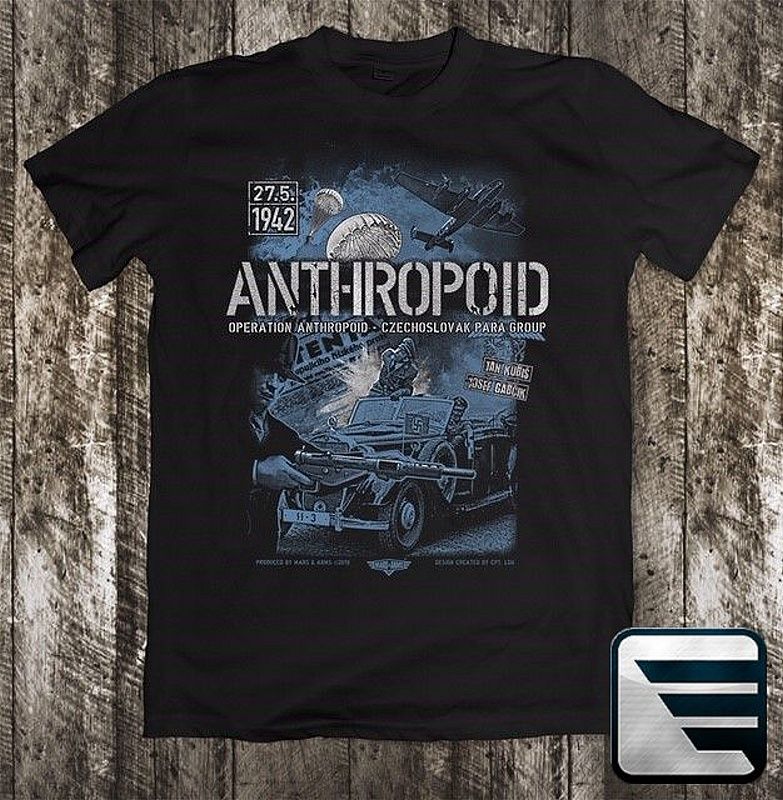 MARS&ARMS Tričko Anthropoid - čierne (ANTHROPOID) | Muničák