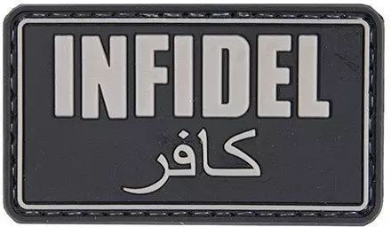 GFC 3D PVC Nášivka/Patch Infidel - grey / black | Muničák