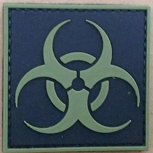 GFC 3D PVC Nášivka/Patch Biohazard - green / black | Muničák
